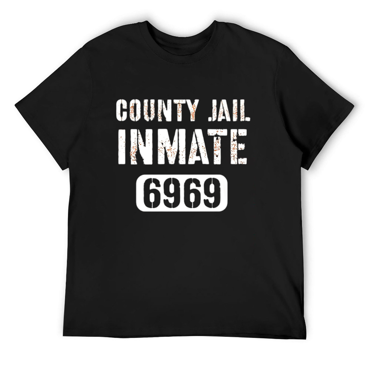 Mens County Jail Inmate Shirt 6969 Prisoner Halloween Costume T-Shirt ...