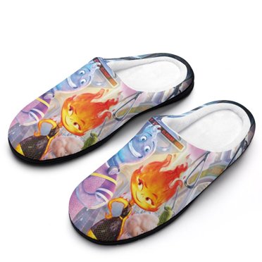 Mens Cozy Slippers Mario Warm Soft Plush Slipper Slip-on House Shoes ...