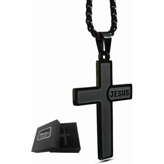 Cross Necklace for Men, Stainless Steel Cross Pendant Necklace for Men ...