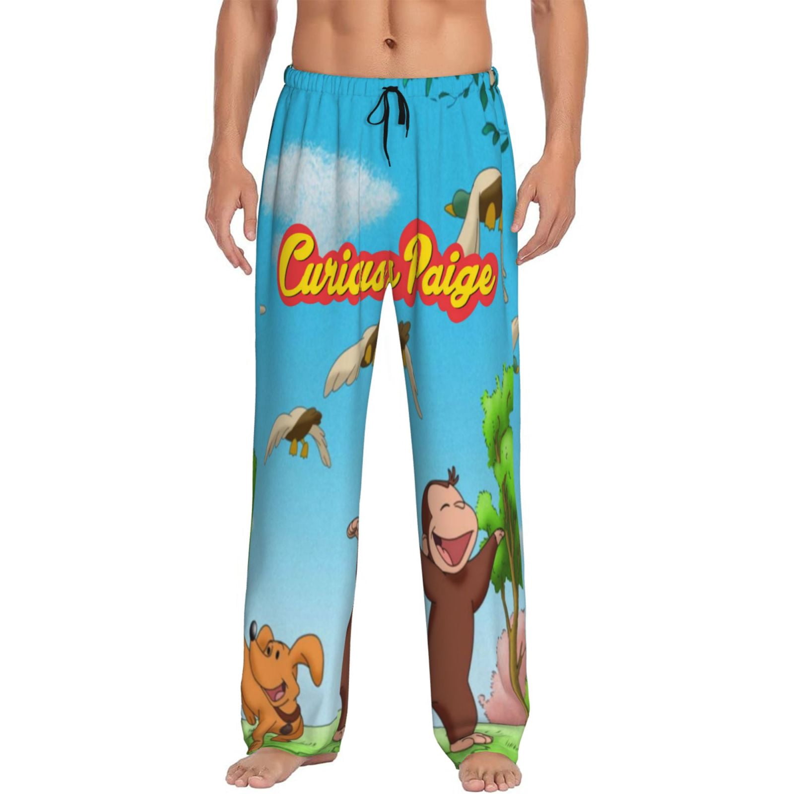 Mens Curi-ous Geor-ge Pajama Pants Lounge Pants Super Soft Pajama ...