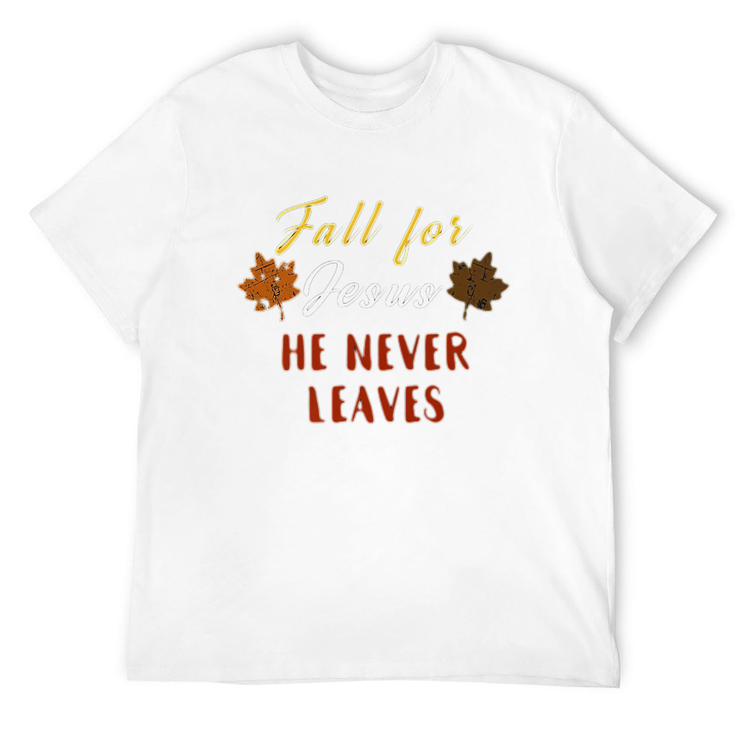 Mens Cute Fall Jesus Christian Matching Church Group Autumn Leaf T ...