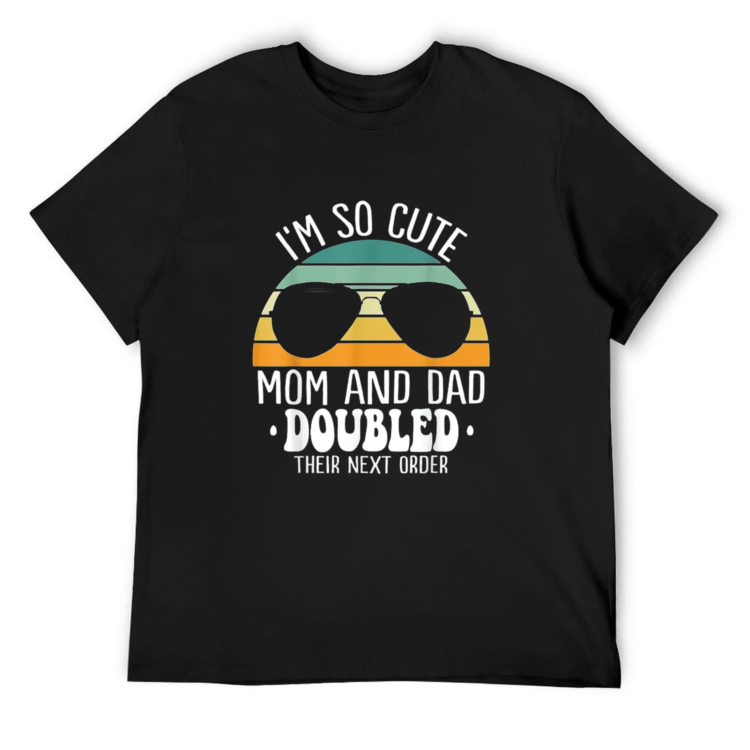 Mens Cute Twin Day Funny Sibling Mom Dad Doubled Their Next Order T ...