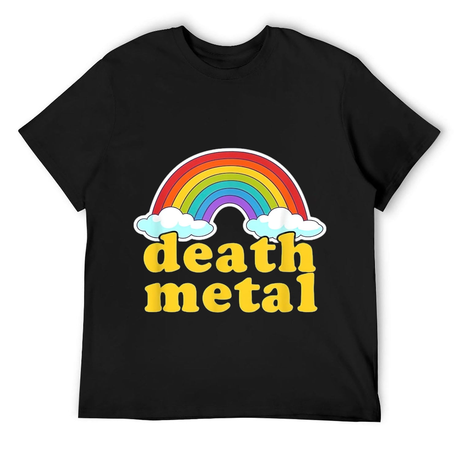 Mens DEATH METAL Rainbow Funny Sarcasm Guitarist Metalhead Retro T ...