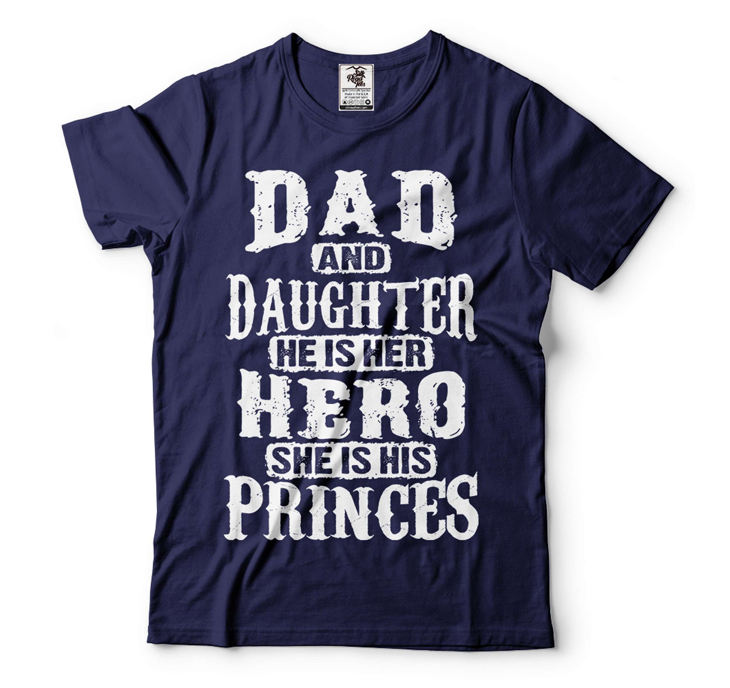 Mens Dad And Daughter Shirt Father Daughter Shirt He Is Her Hero And ...