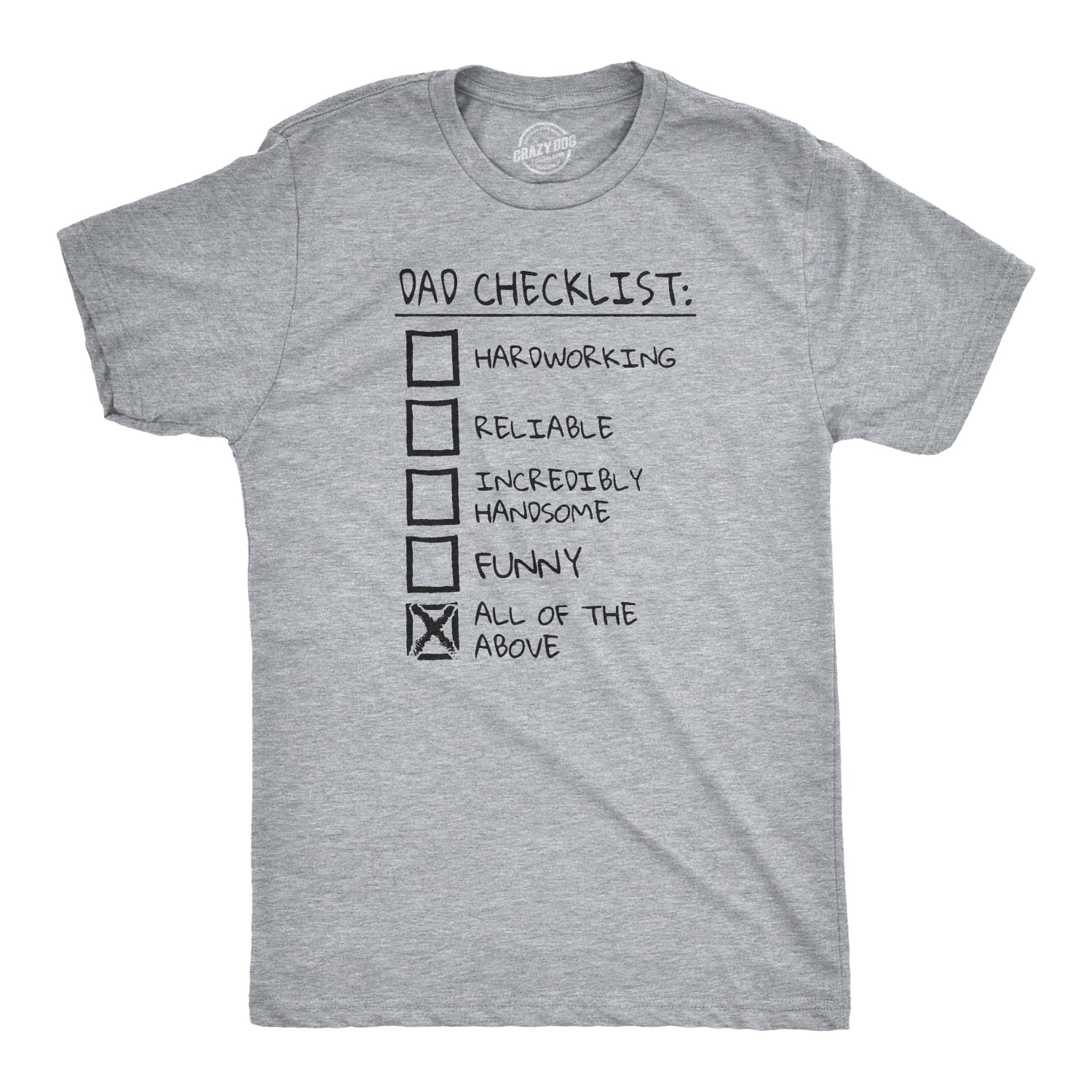 Crazy Dog T-Shirts, Mens Dad Checklist T-Shirt, Funny Father's Day Gift ...