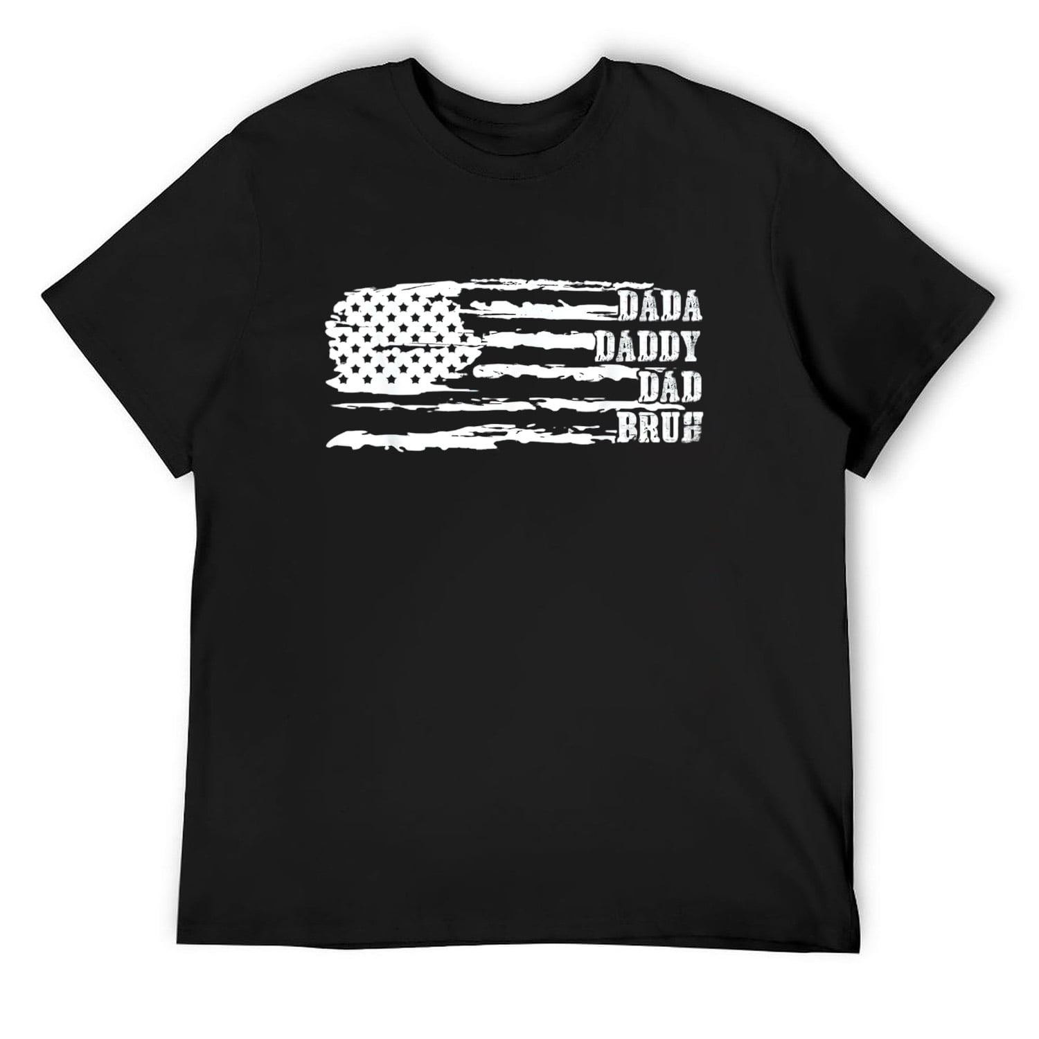 Mens Dada Daddy Bruh Father'S Day Dad American Flag T-Shirt Black 4X ...