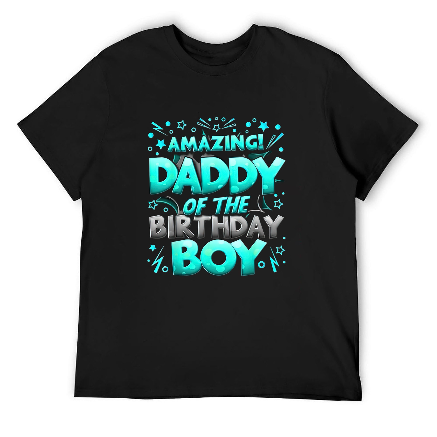 Mens Daddy Of The Birthday Boy Matching Family Father T-Shirt Black 4X ...