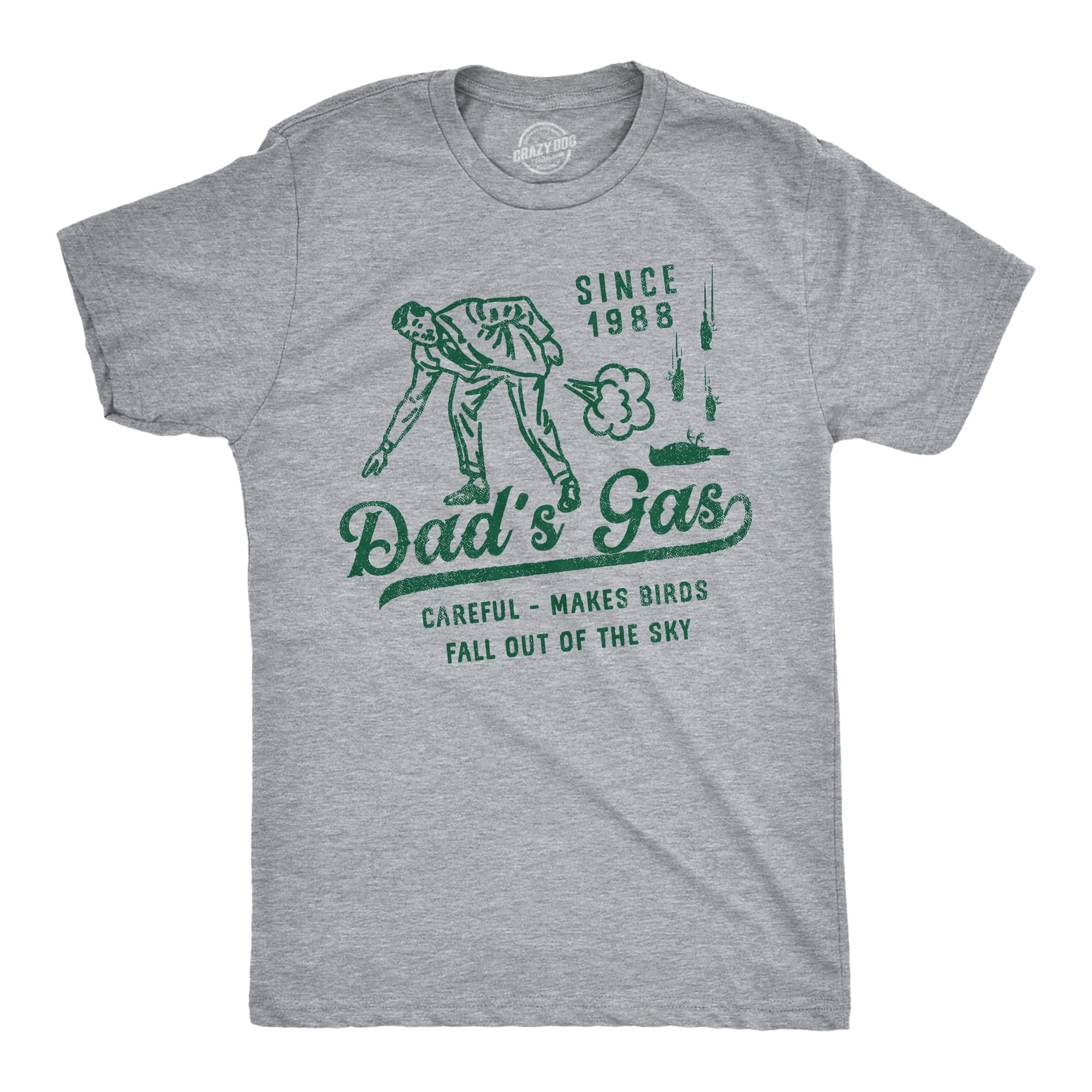 Mens Dads Gas T Shirt Funny Father Farts Smelly Stinky Joke Tee For ...