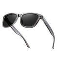 Mens Dark Gray Polarized Retro Classic UV400 Protection Sunglasses ...