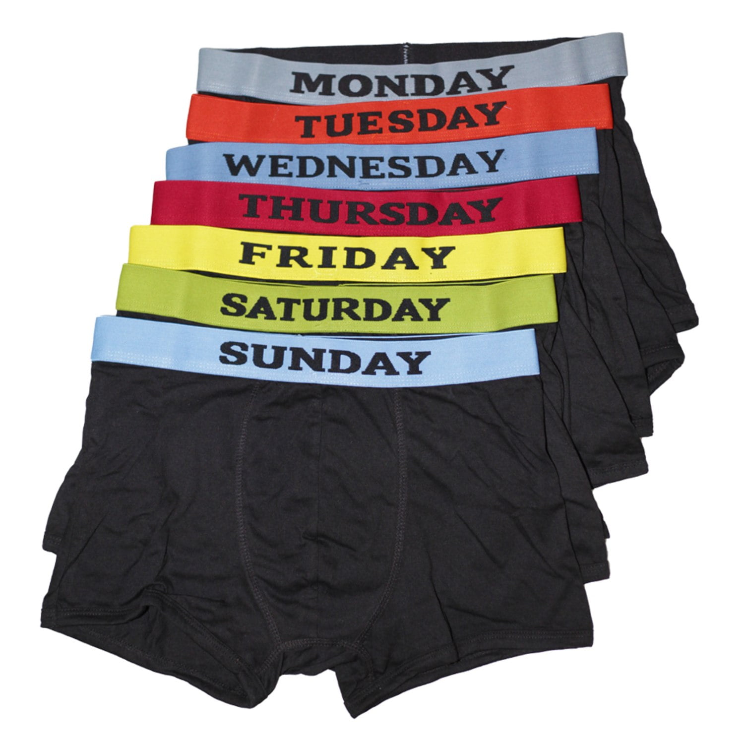 Men's 7-Pack Weekday Boxer Briefs, Days of the Week Underwear - Walmart.com
