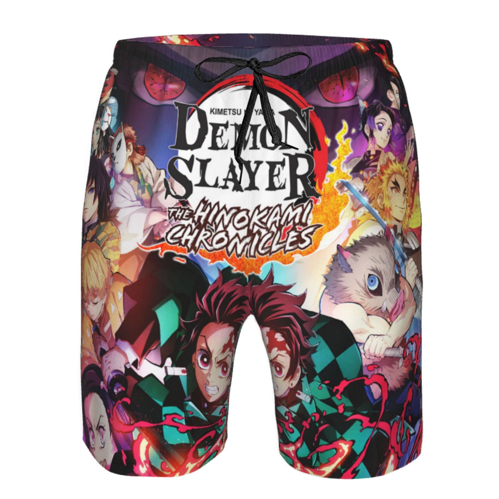 Mens Demon Slayer Kimetsu No Yaiba Swim Trunks, Anime Beach Shorts ...