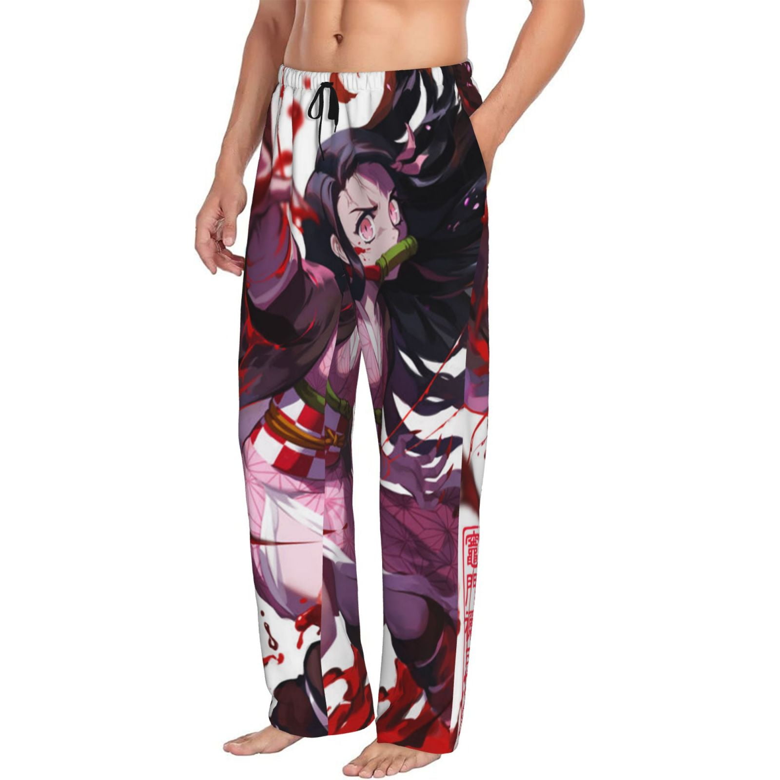 Mens Demon Slayer Nezuko Pajama Pants Soft Lightweight Pajama Pants for ...