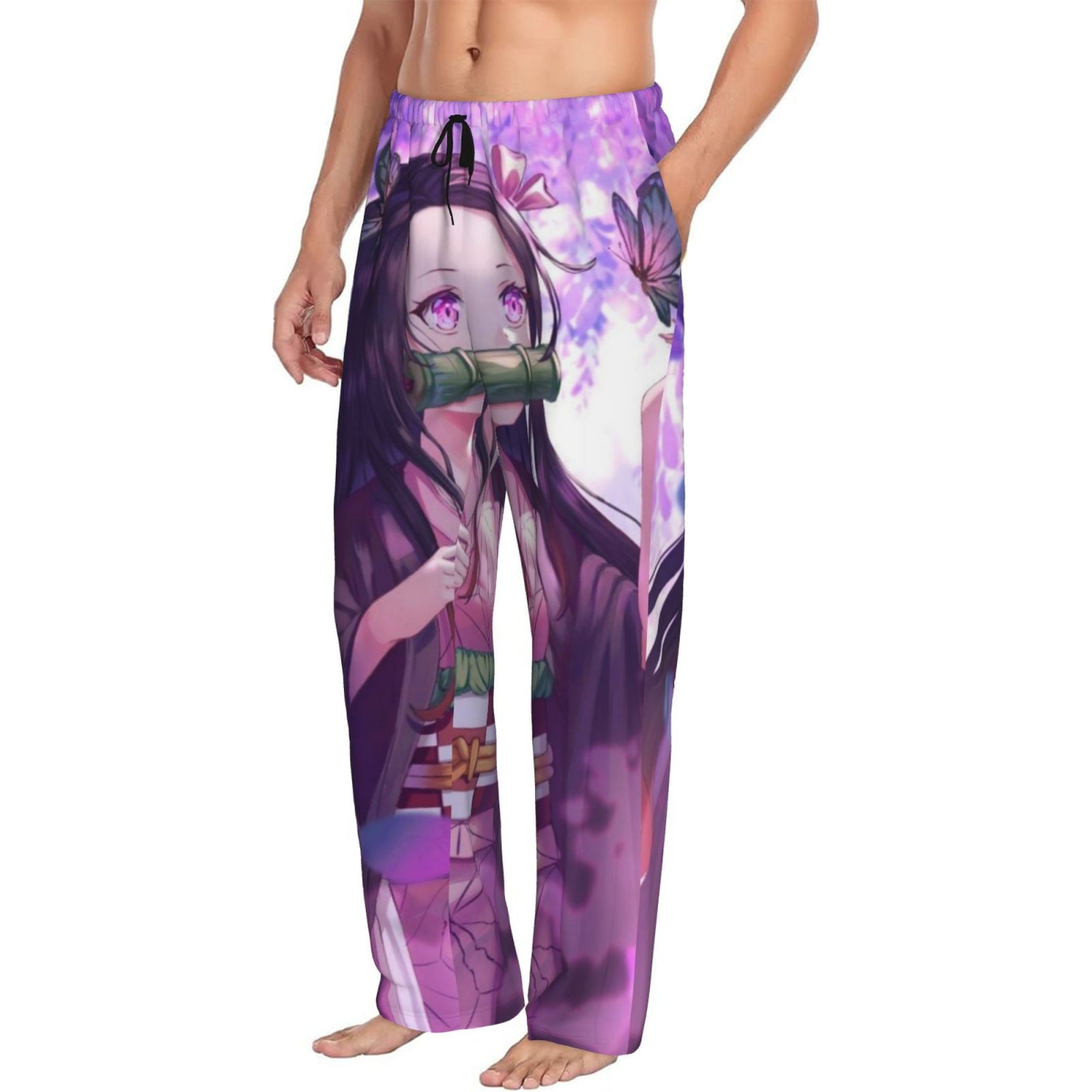 Mens Demon Slayer Nezuko Pajama Pants Soft Lightweight Pajama Pants for ...