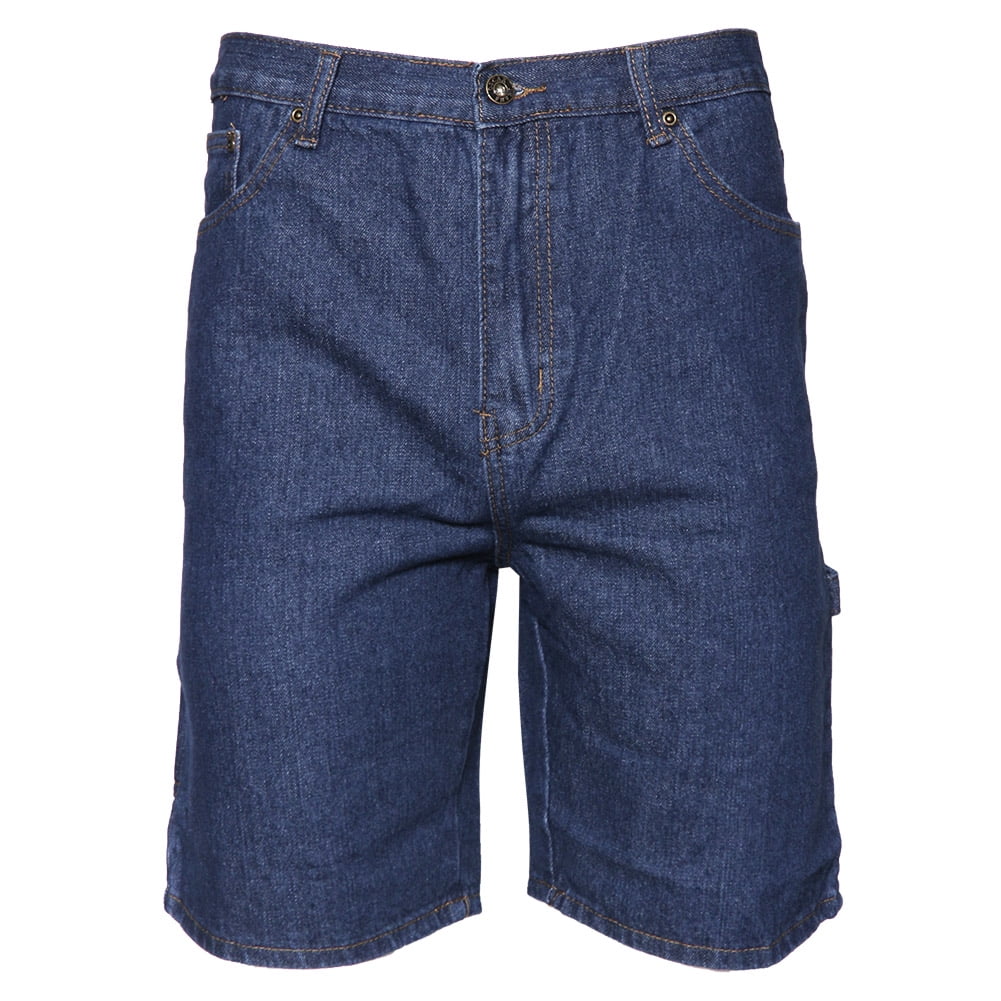 Mens Denim Cargo Shorts Premium Cotton Jeans Multi Pocket Stoash Blue ...