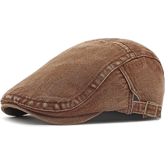 Mens Denim Cotton Newsboy Cap Ivy Gatsby Driving Hunting Cabbie Hat for ...