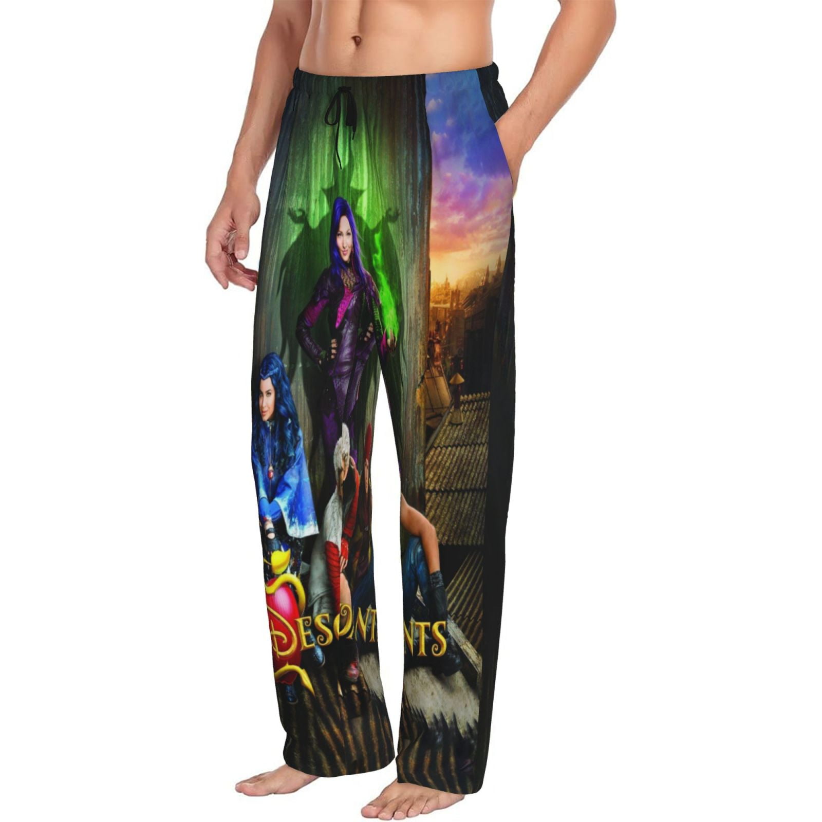 Mens Descendants Pajama Pants Soft Lightweight Pajama Pants Cartoon ...