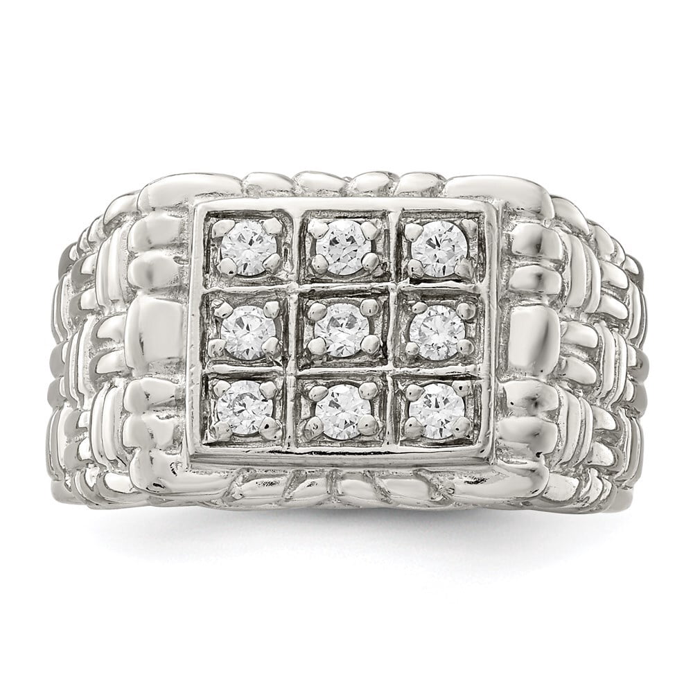 Mens Diamond Engagement Ring, Nine Stone Diamond Ring, Interlock Design ...