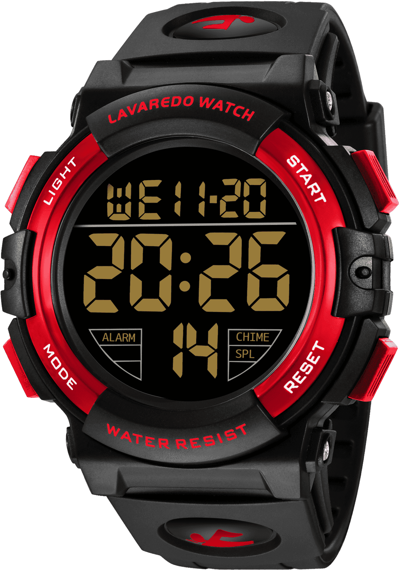 Mens Digital Multifunctional Sports Watch, Waterproof, LED Backlight ...