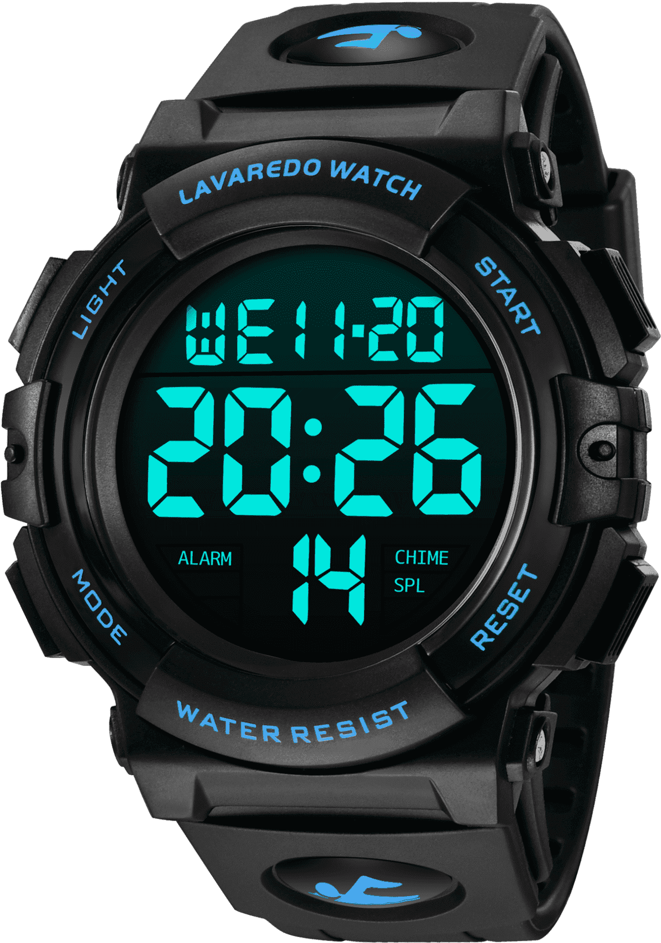 Bomieux Digital Waterproof Sport Watch, LED Backlight, Shockproof ...