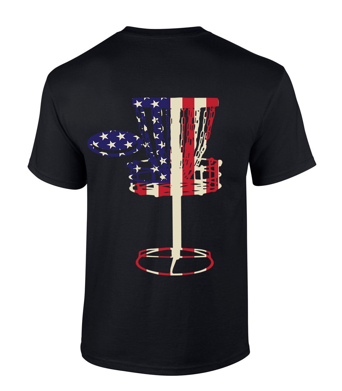 Mens Disc Golf Tshirt American Flag Filled Disc Golf Short Sleeve T ...
