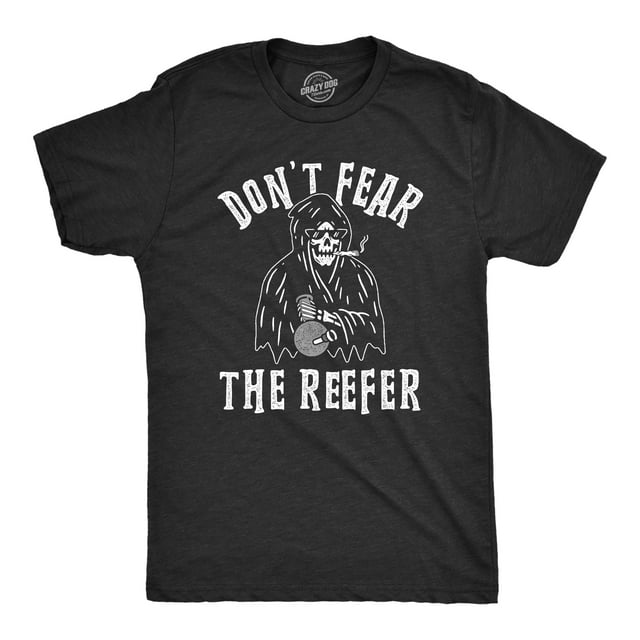 Mens Don't Fear The Reefer Tshirt Funny Grim Reaper 420 Halloween ...