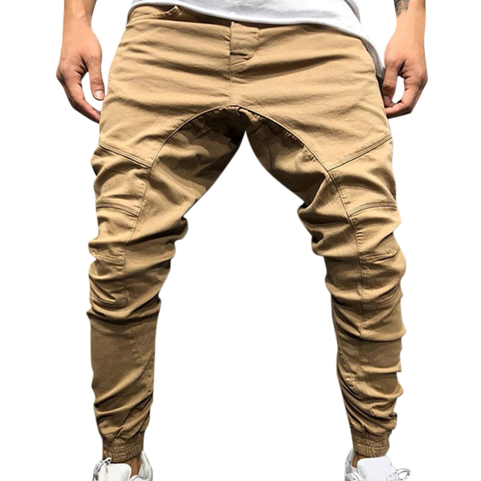 Mens Drawstring Pants Cotton Mens Joggers Black Men Slim Fit Pants