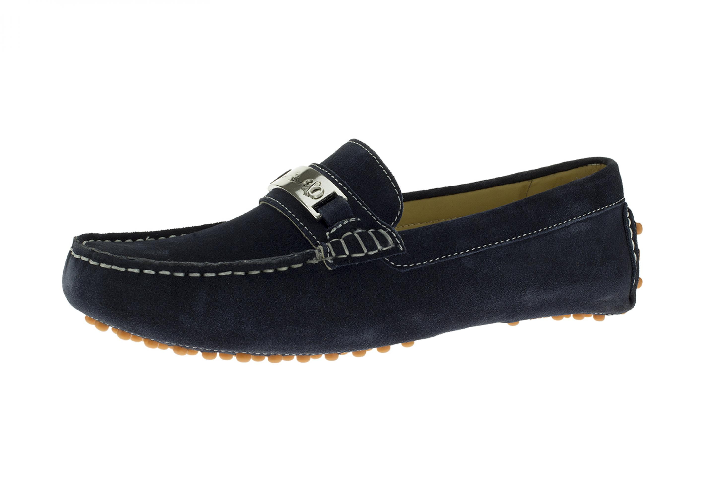 Mens Drefinno Navy Leather Comfort Driving Shoe DTI DARYA - Walmart.com