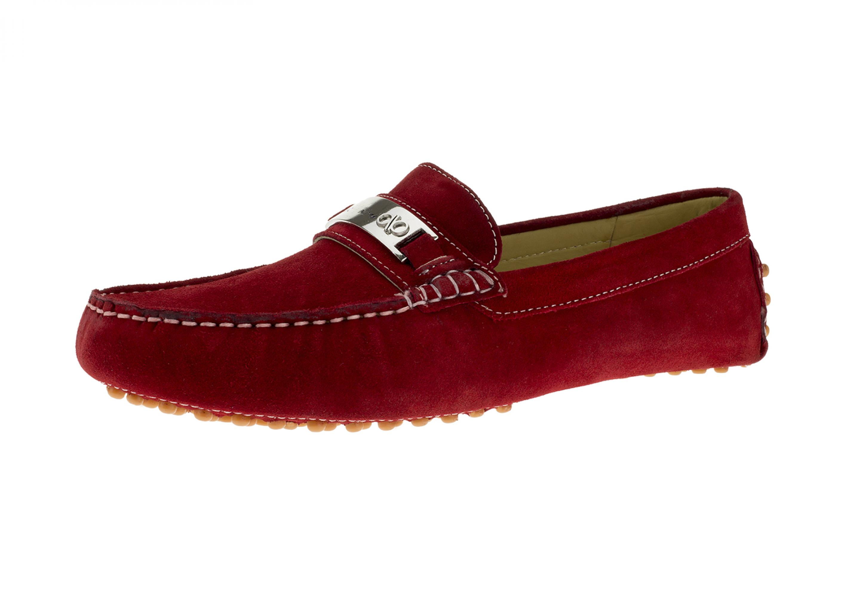 Mens Drefinno Red Leather Comfort Driving Shoe DTI DARYA - Walmart.com