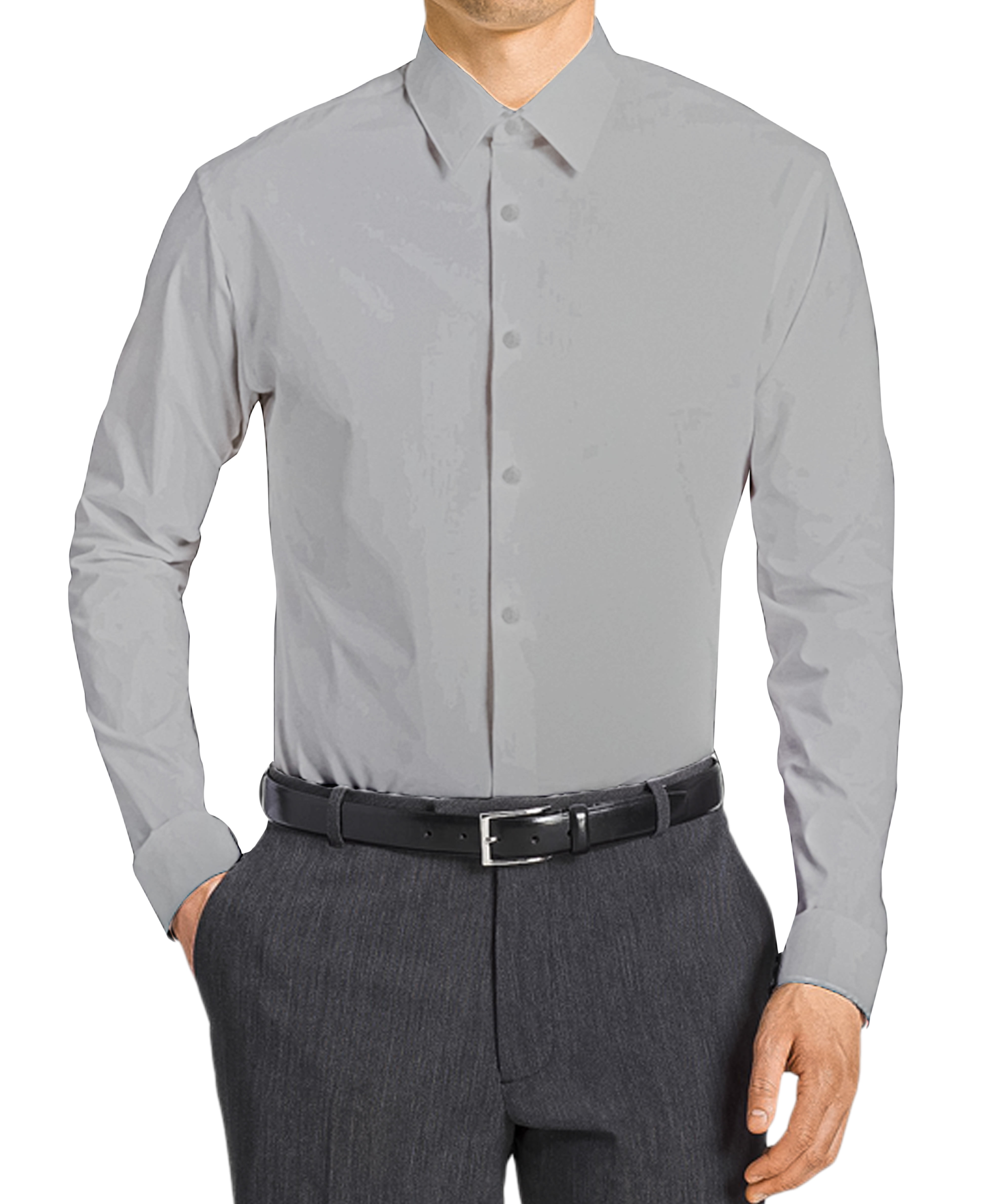 Mens Dress Shirts, Solid Modern Fit Office Shirts - Walmart Business ...