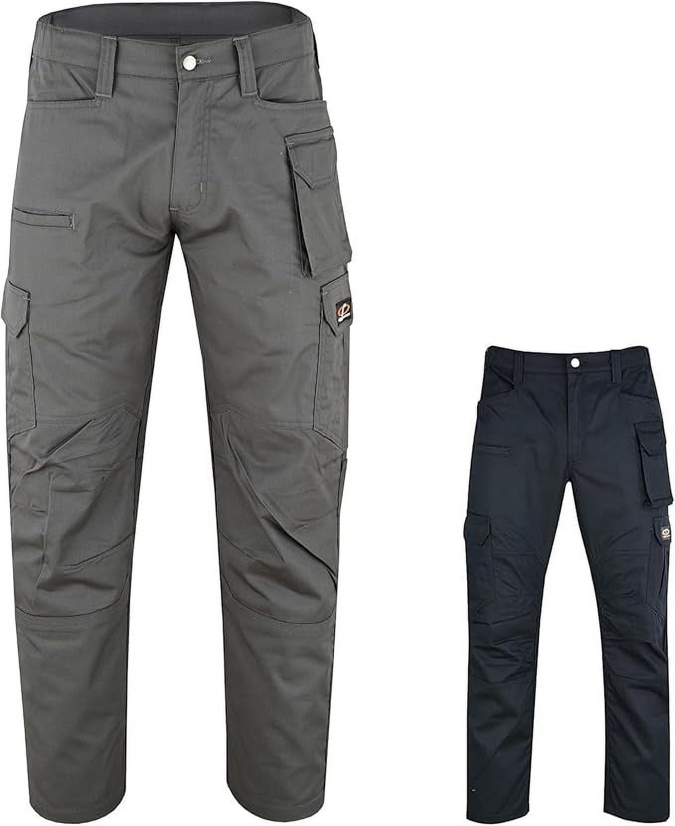 Riggermen Mens Durable Work Pant Elasticated Waist Boot Cut Grey ...