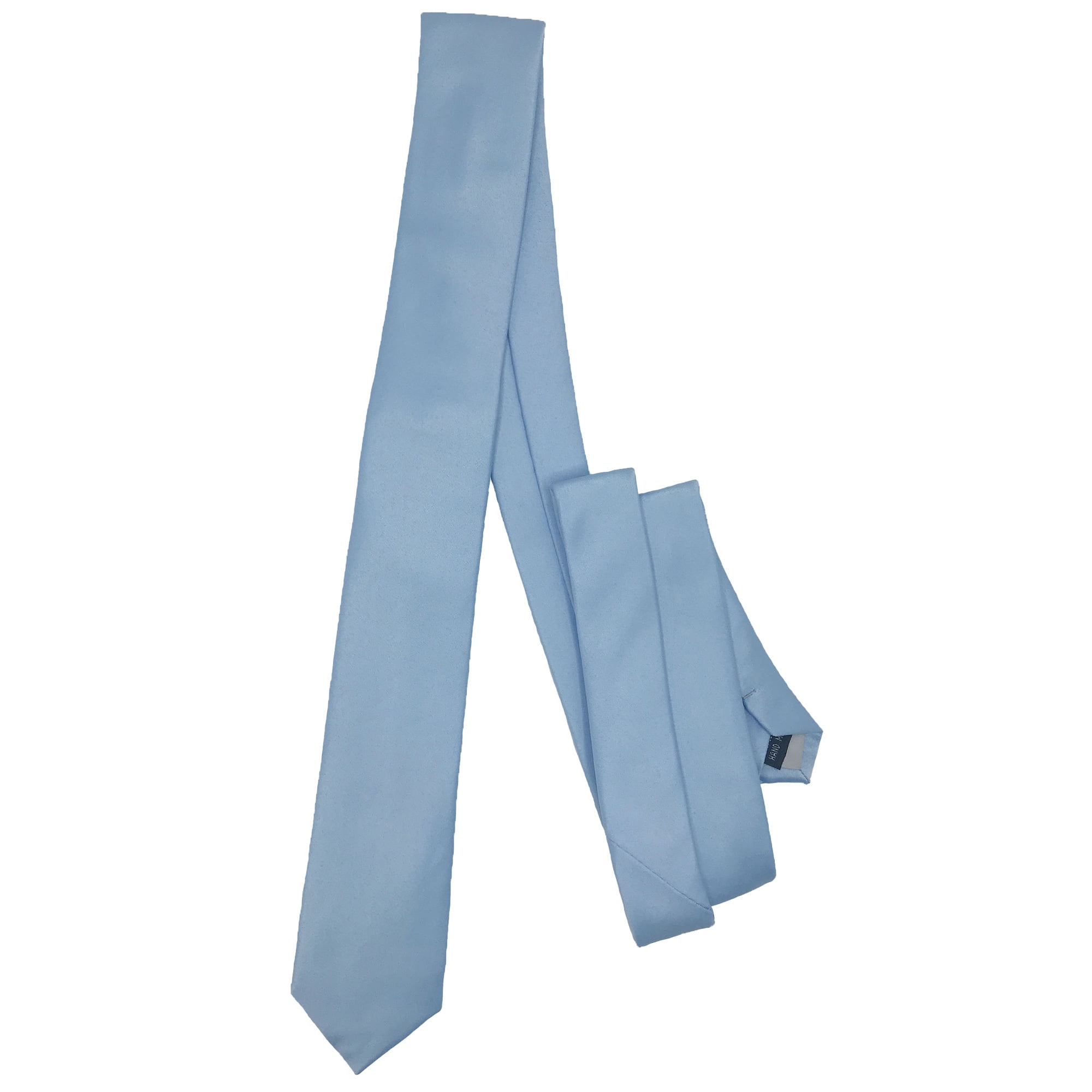 Mens Dusty Blue Formal Satin Self-Tie Skinny Tie in a Variety of Colors ...