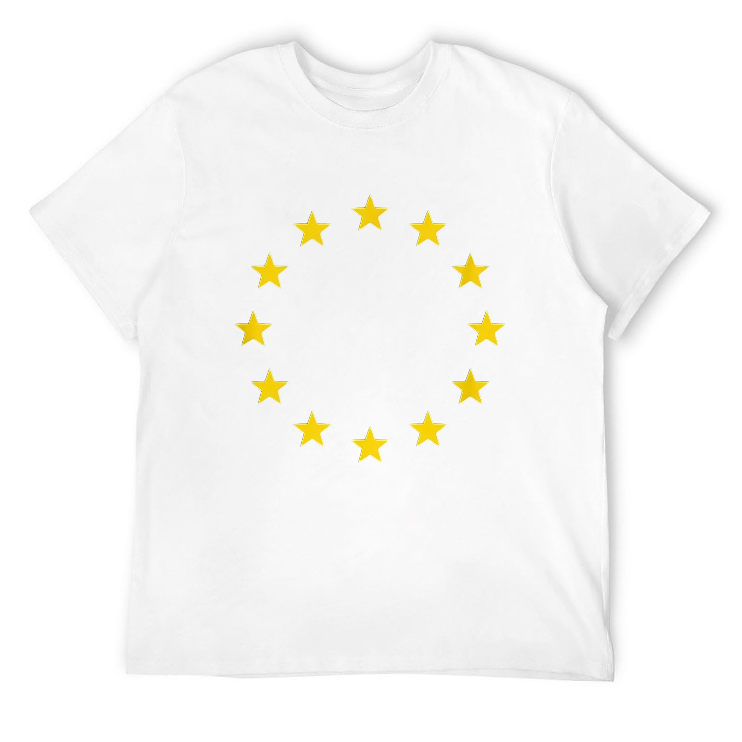 Mens EU Stars European Union Flag Symbol Europe Sign Logo T-Shirt White ...