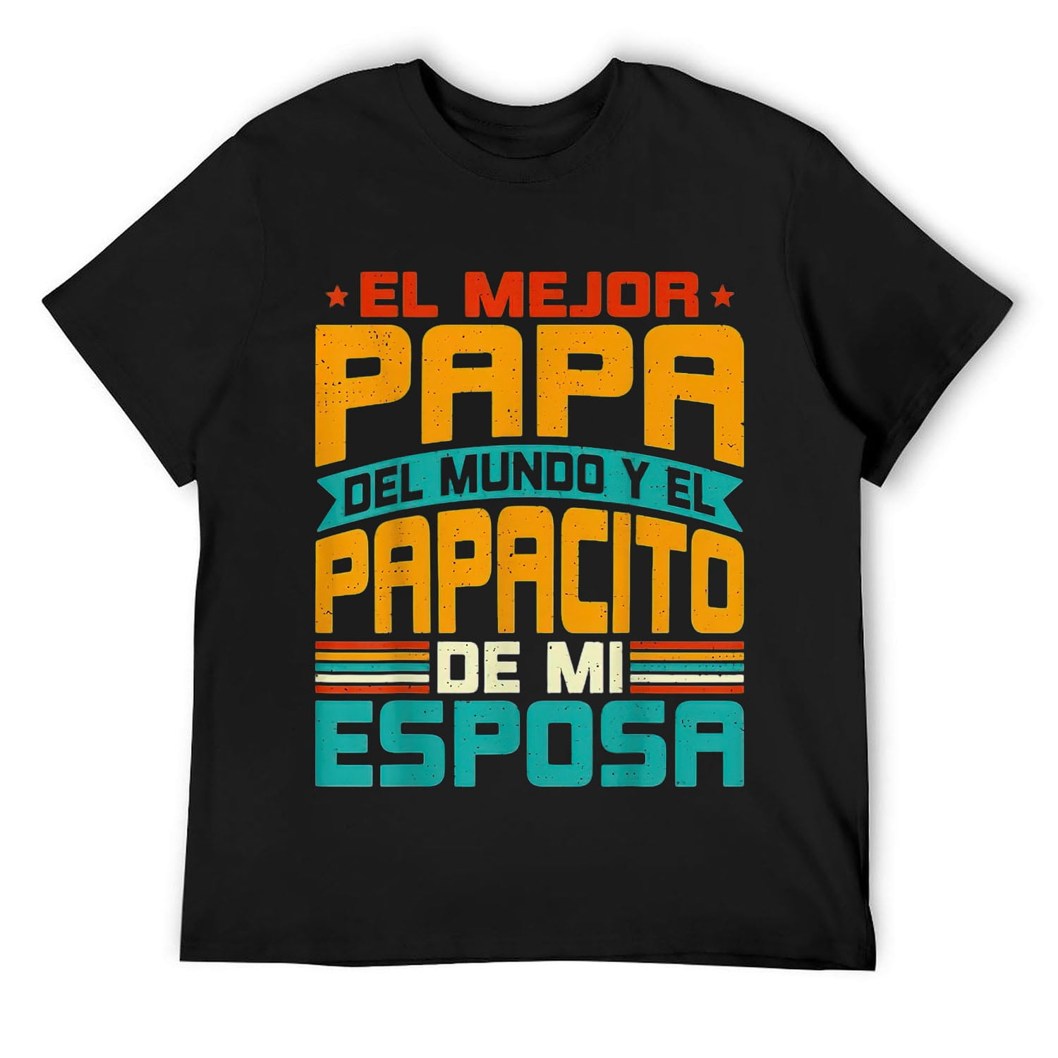 Mens El Mejor Papa Del Mundo Camiseta En Espanol Padre Latino T-Shirt ...
