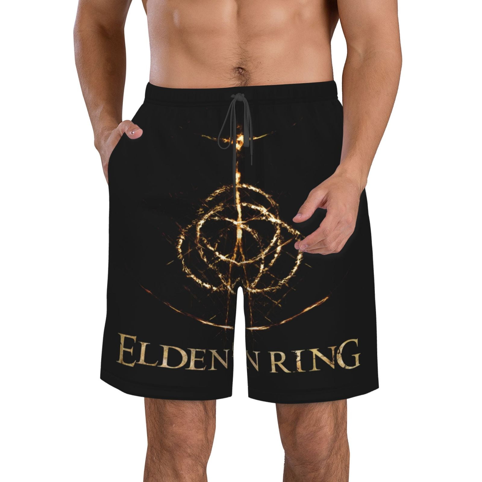 Mens Elden Ring Swim Trunks Quick Dry Bathing Suit Stretch Board Shorts ...