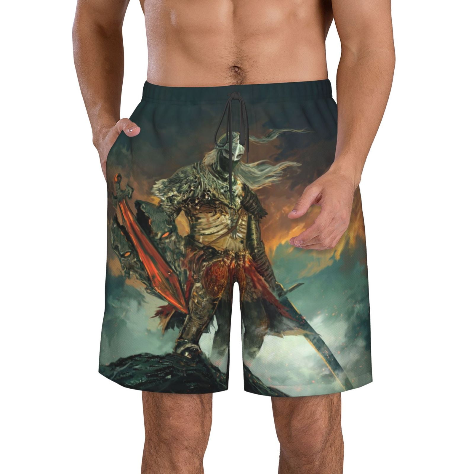 Mens Elden Ring Swim Trunks Quick Dry Bathing Suit Stretch Board Shorts ...