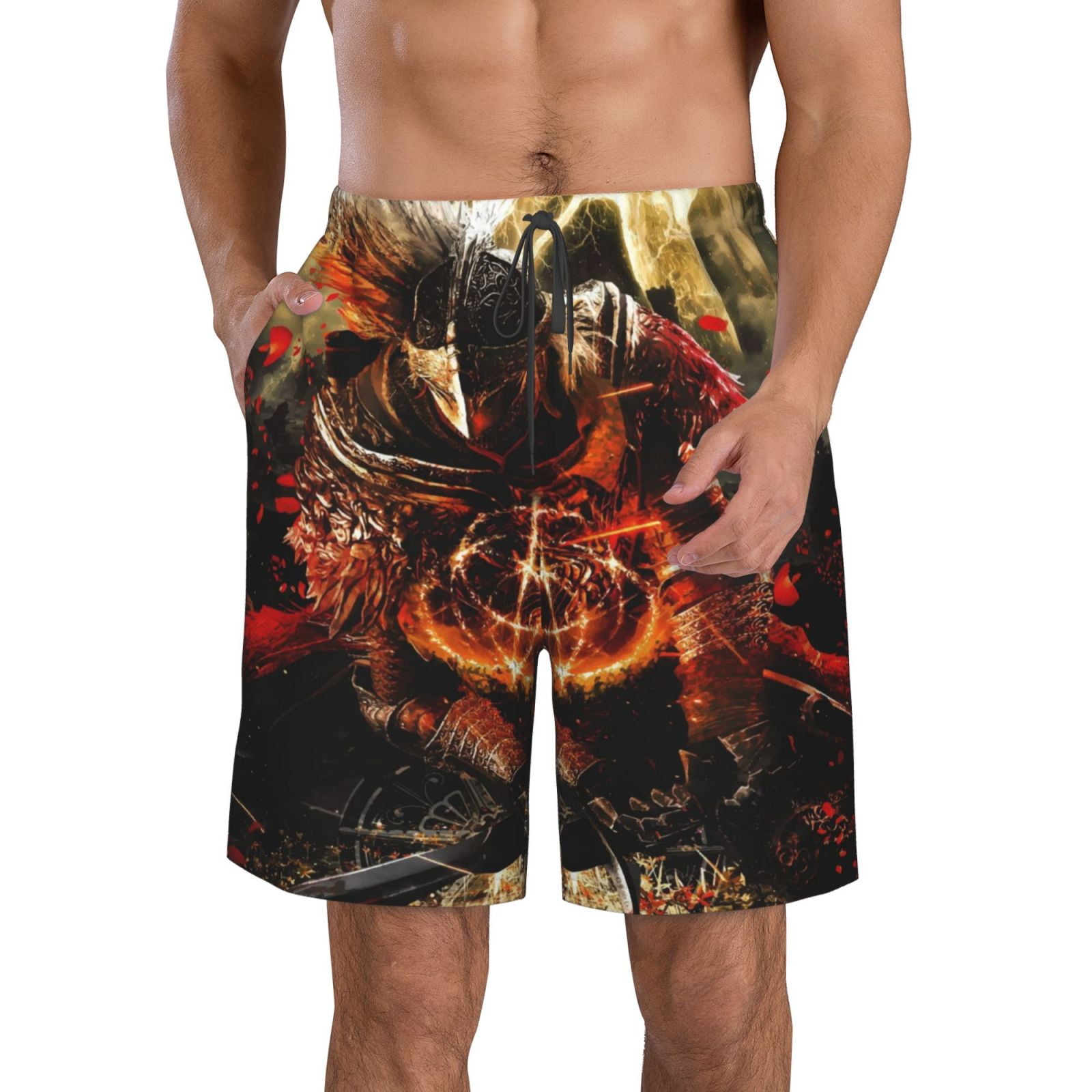Mens Elden Ring Swim Trunks Quick Dry Bathing Suit Stretch Board Shorts ...