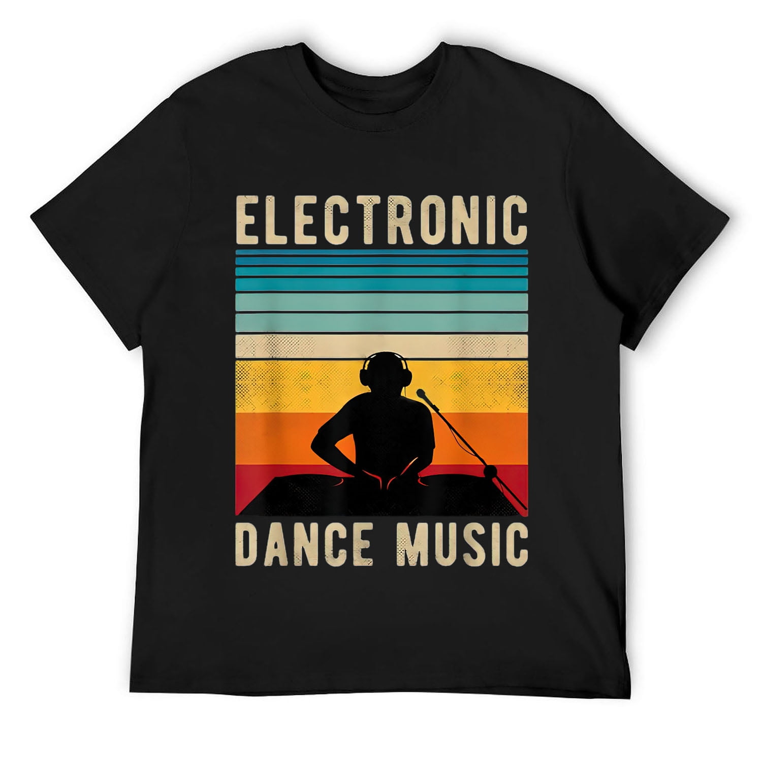 Mens Electronic Dance Music Vintage Retro EDM Design for a DJ T-Shirt ...