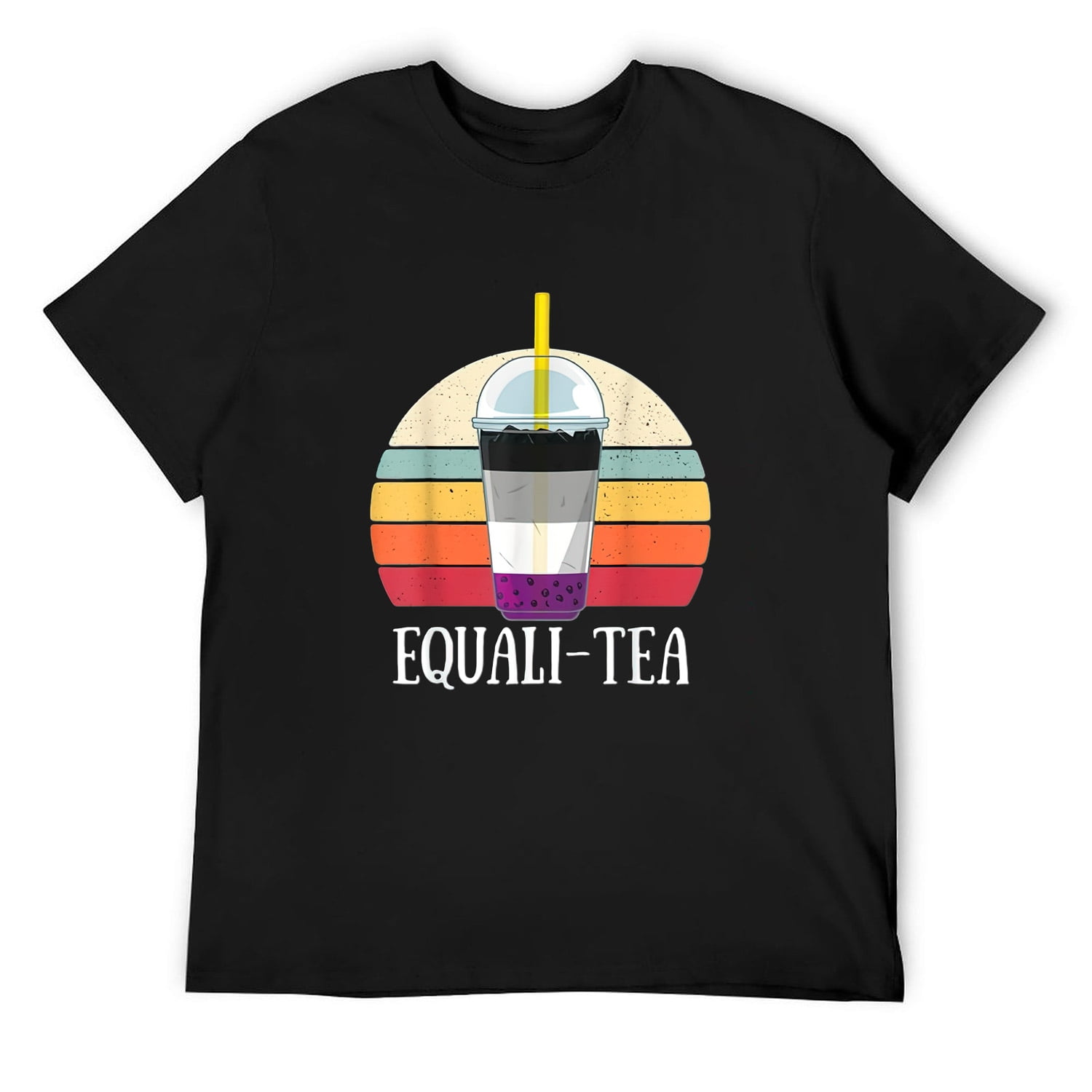 Mens Equalitea Asexual Pride Bubble Tea Lgbt Boba Milk Tea T Shirt