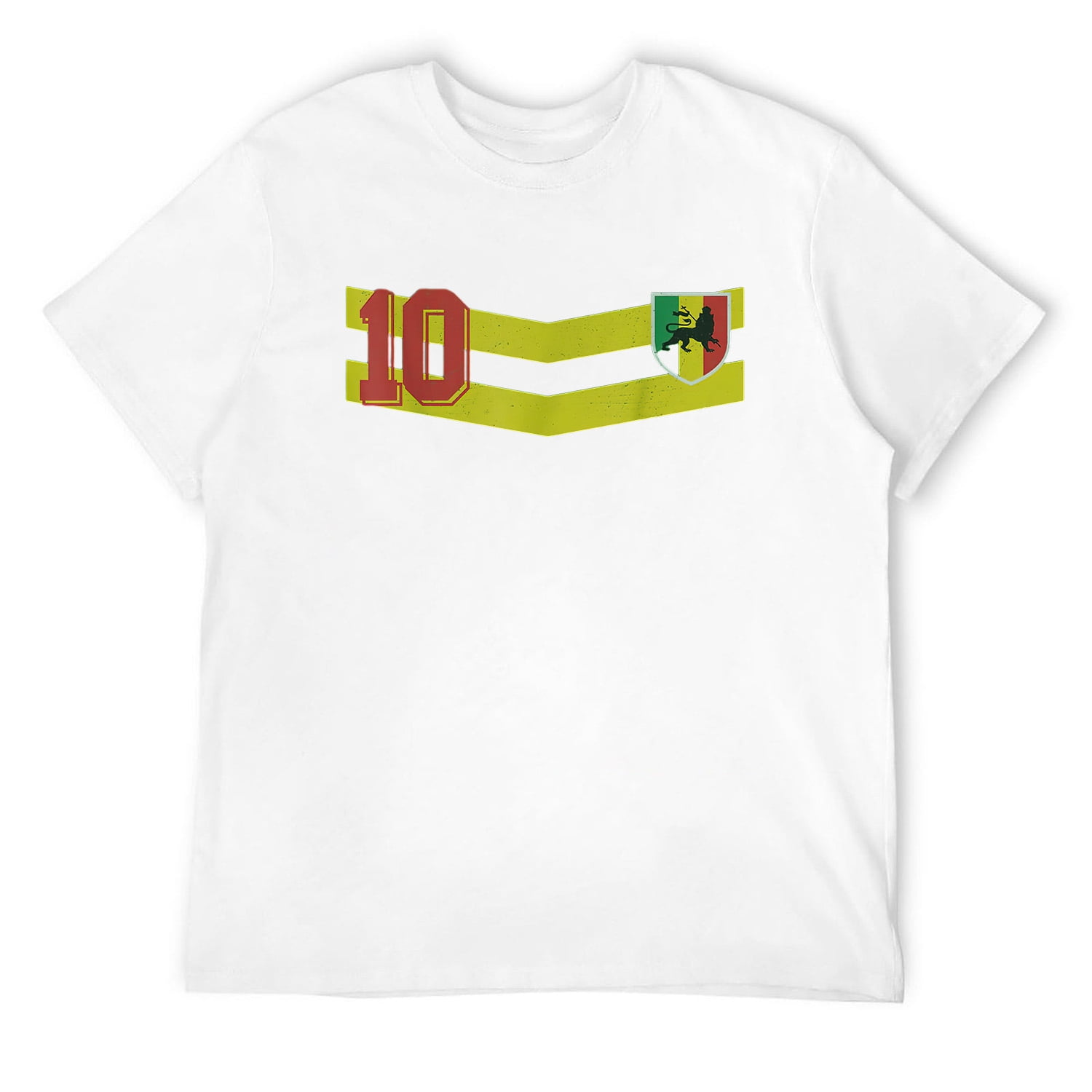 Mens Ethiopia and Rastafari Design in Football Soccer Style T-Shirt ...