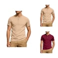 Mens Everyday Athletic Tee for Men Lightweight Short Sleeve Button ...