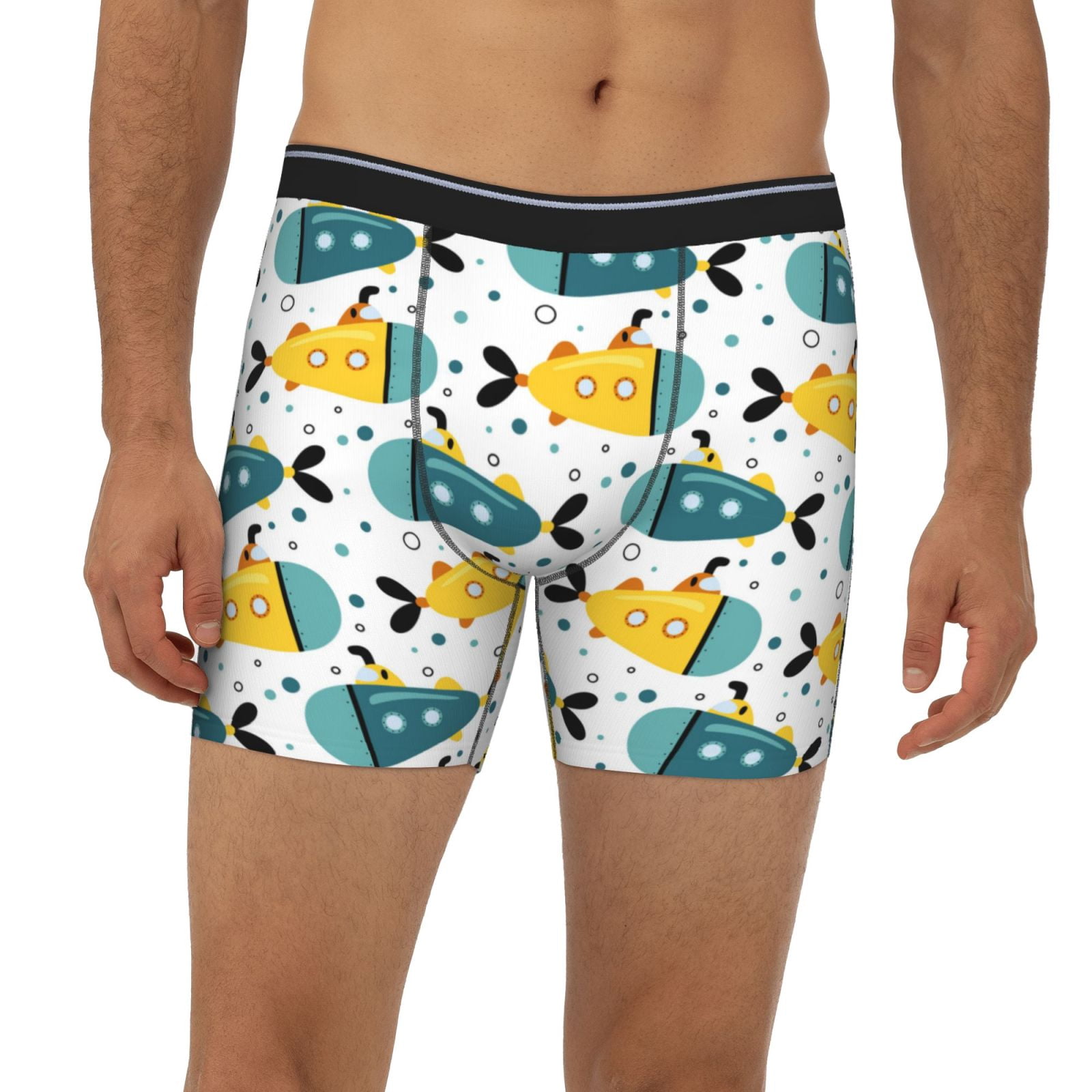 Mens Extended Length Boxer Briefs - Funny Boats Underwear Boxer Briefs ...