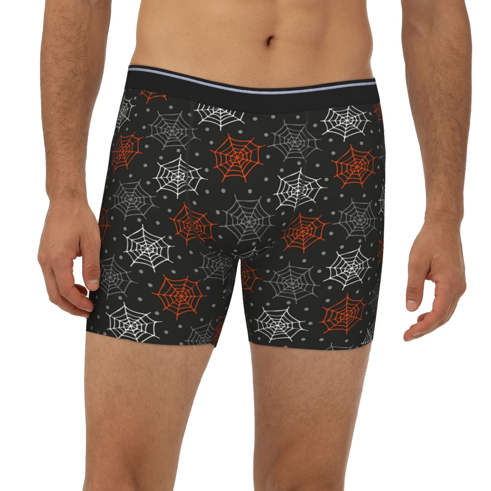 Mens Extended Length Boxer Briefs - Spider Web Mens Underwear Boxer ...