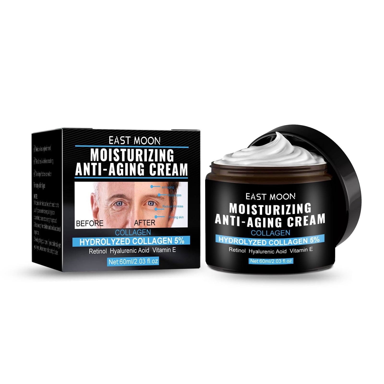 Mens Face Moisturizer Anti Aging Face Cream For Men Collagen Licorice Extract Vitamin B C