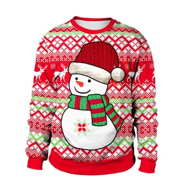 Tipsy Elves Ugly Christmas Sweater for Men - Gaudy Garland Green ...