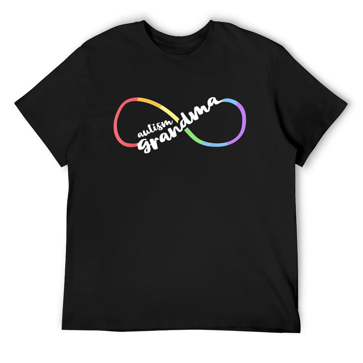 Mens Family Autism Awareness Grandma Rainbow Infinity Symbol T-Shirt ...