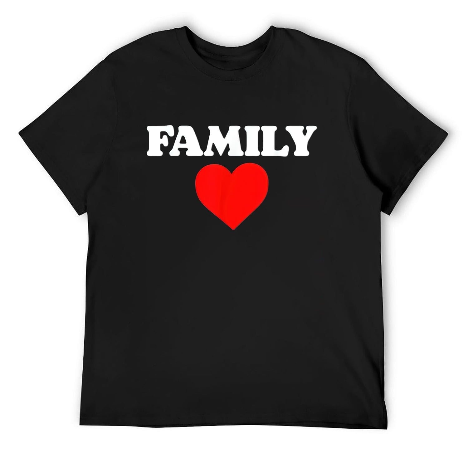 Mens Family Heart Simple One-Word Family Reunion And Fam Support T ...