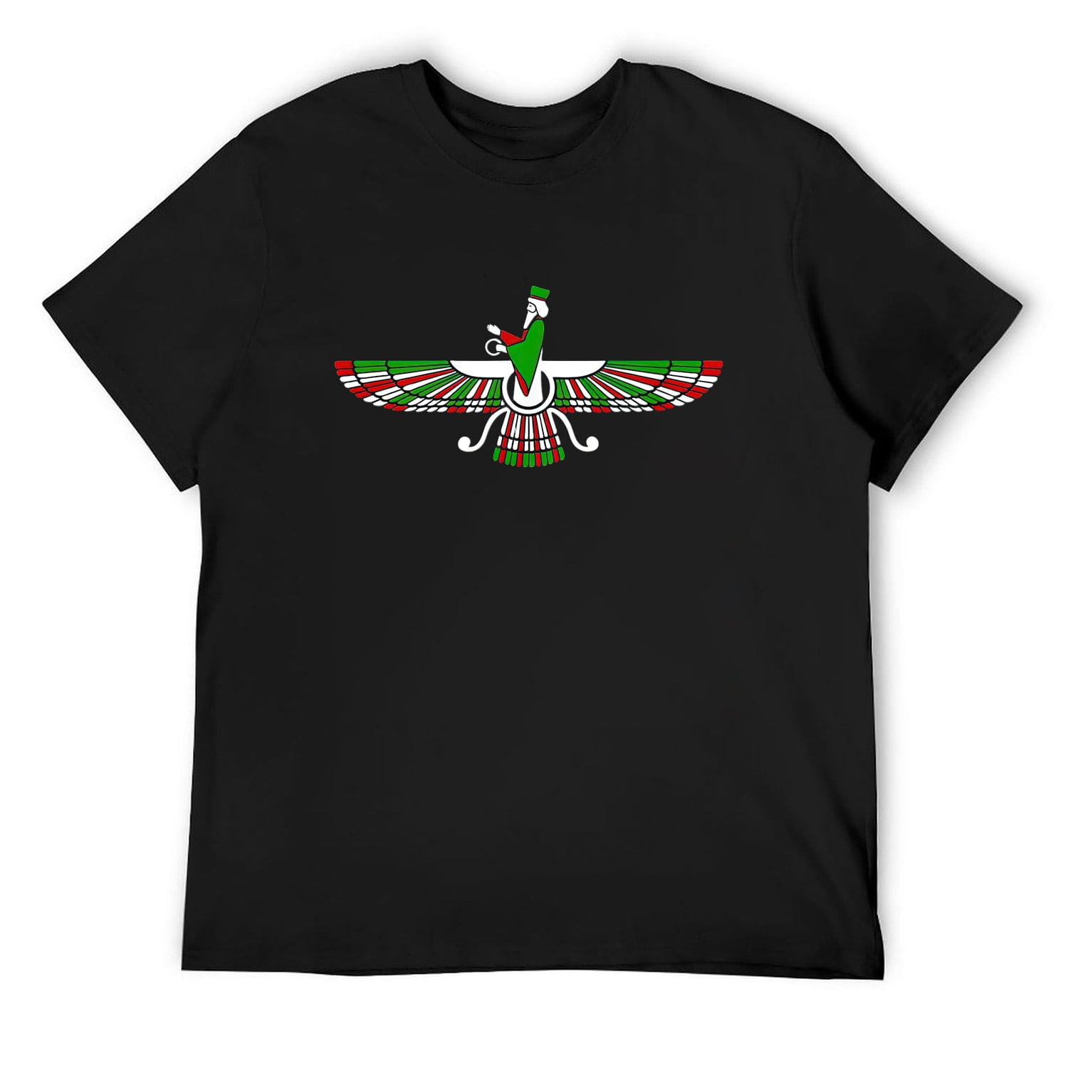 Mens Faravahar, Zarathustra, Zoroastrian, Farohar, Iran, flag T-Shirt ...