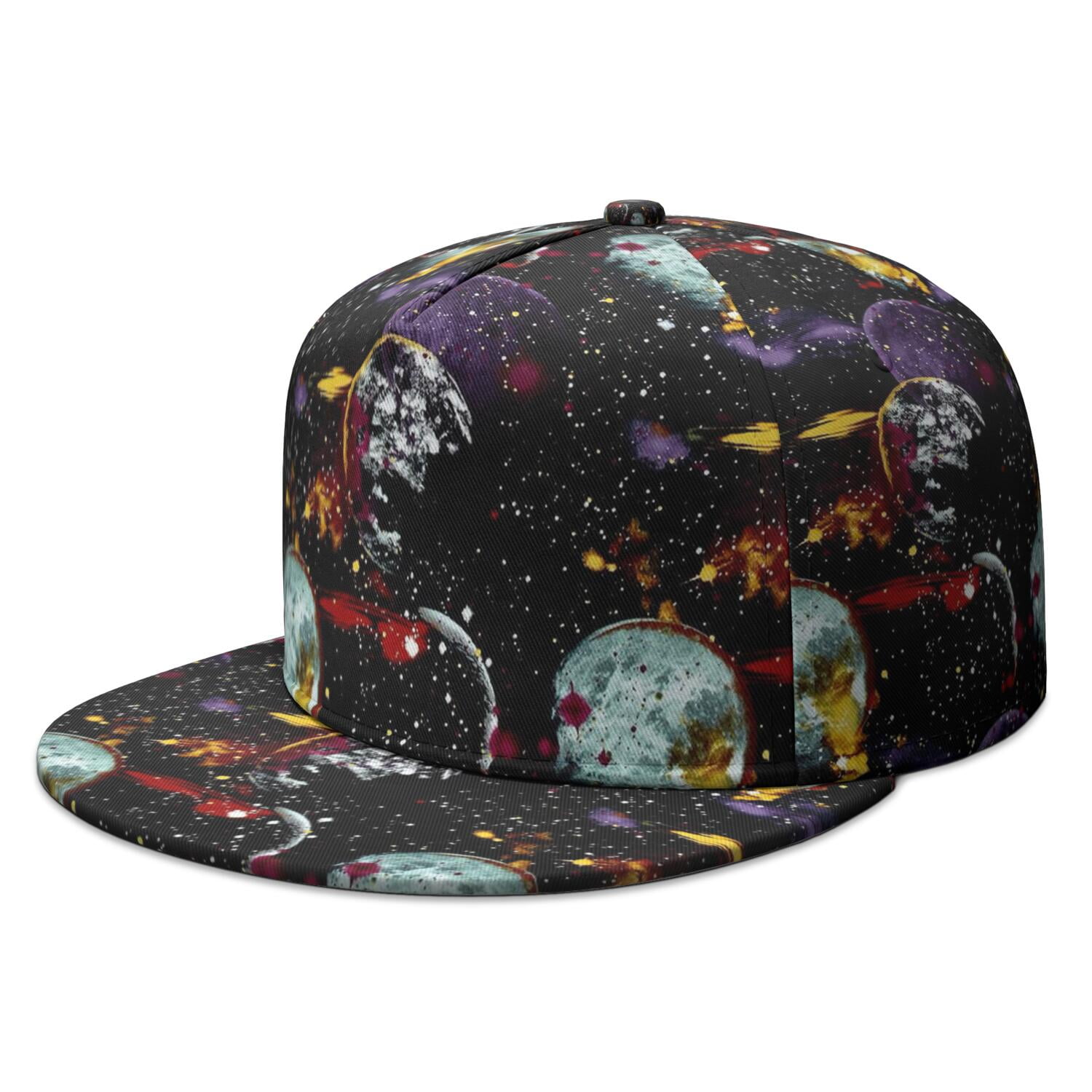 Mens Fashion Hat - Nebula Cosmic Sci-fi Lovers Space Geek Star Moon Sun ...