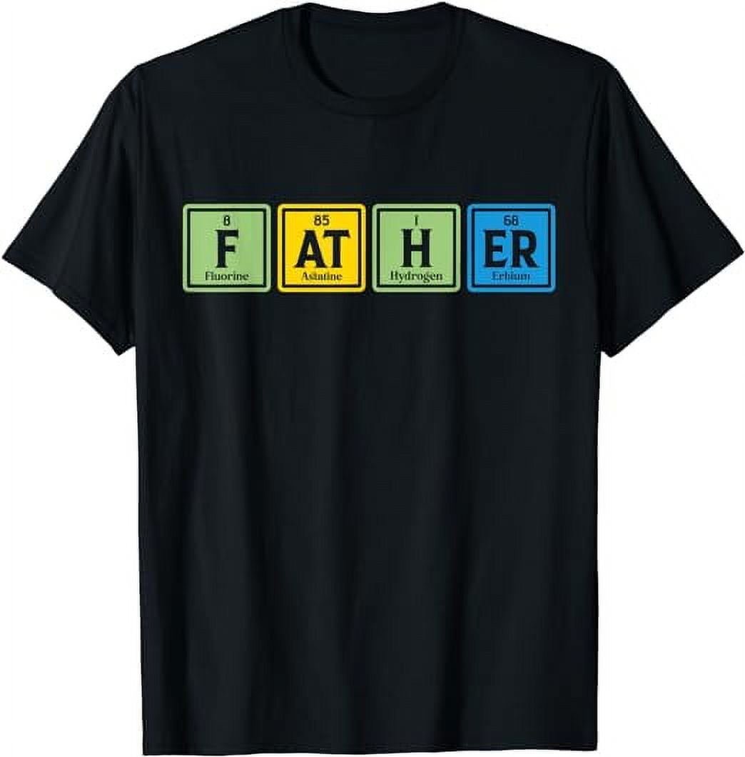Mens Father Periodic Table Funny Science Dad Father Day Chemistry T ...