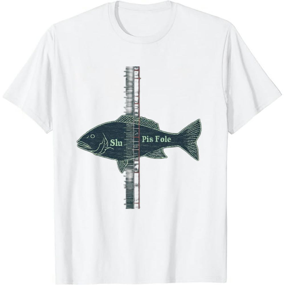 Mens Fish Ruler Tshirt Funny Fishing Measurement Tee - Walmart.com